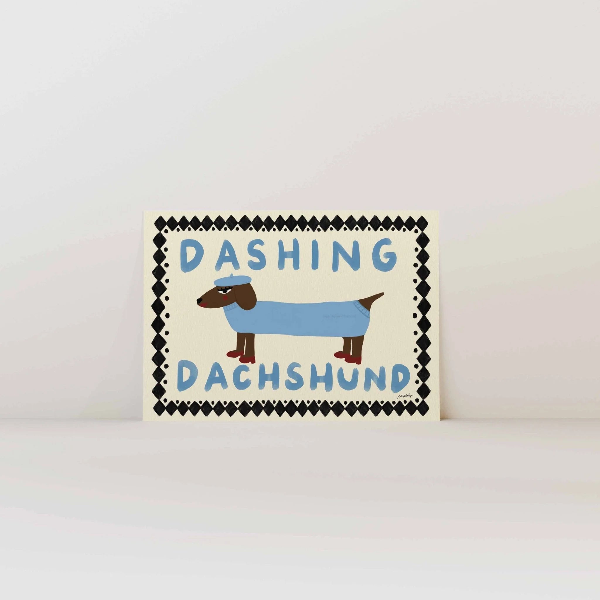 Lámina / poster - Dashing Dachshund – Big Pig Kids